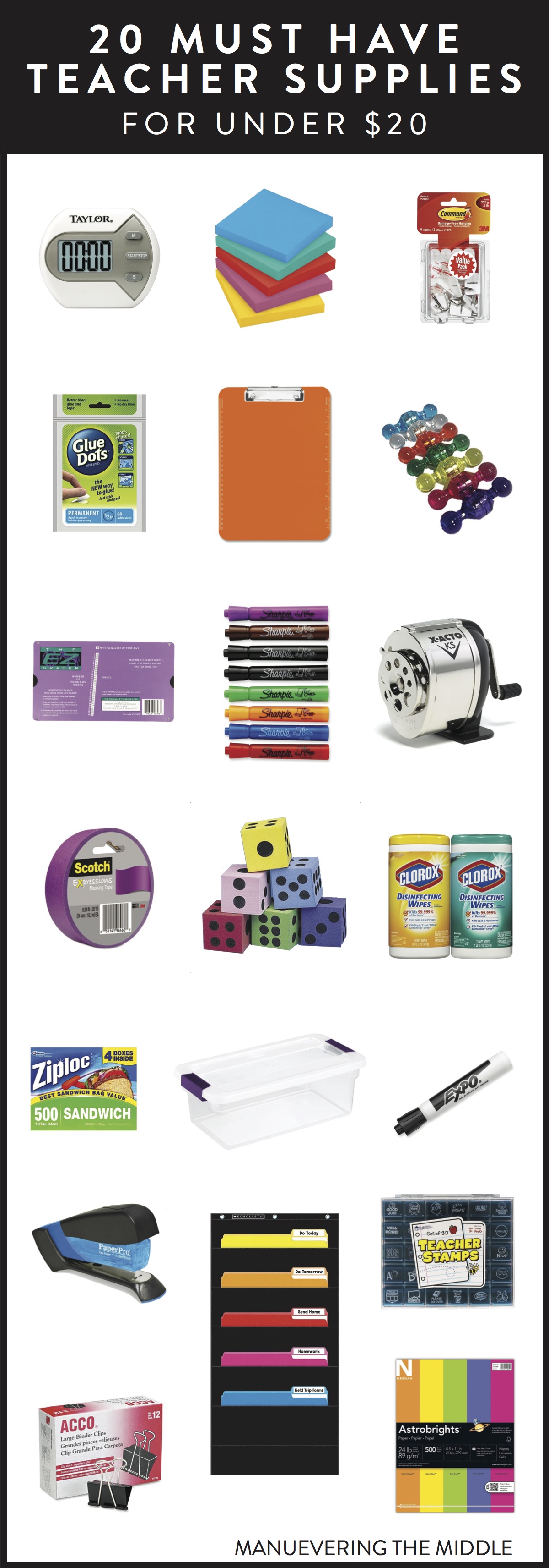 20 Must Have Teacher Supplies Maneuvering The Middle