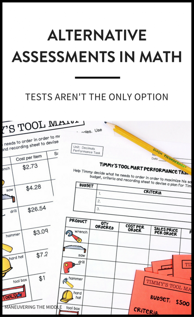 Alternative Assessments In Math Maneuvering The Middle