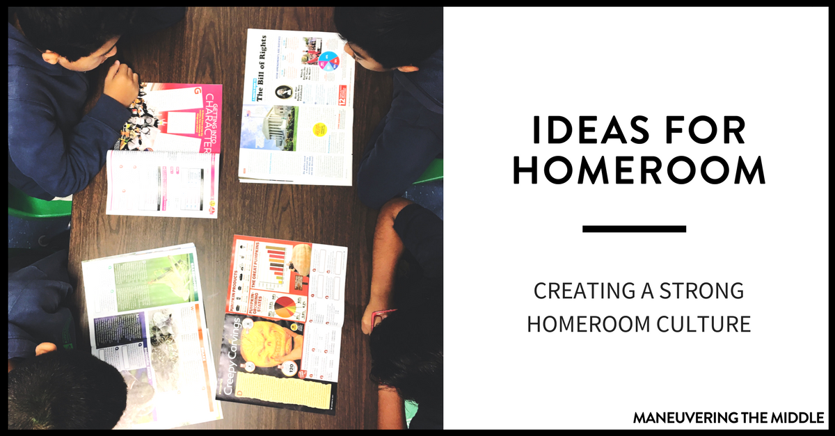 Ideas For Homeroom Maneuvering The Middle Ideas For Homeroom Maneuvering The Middle